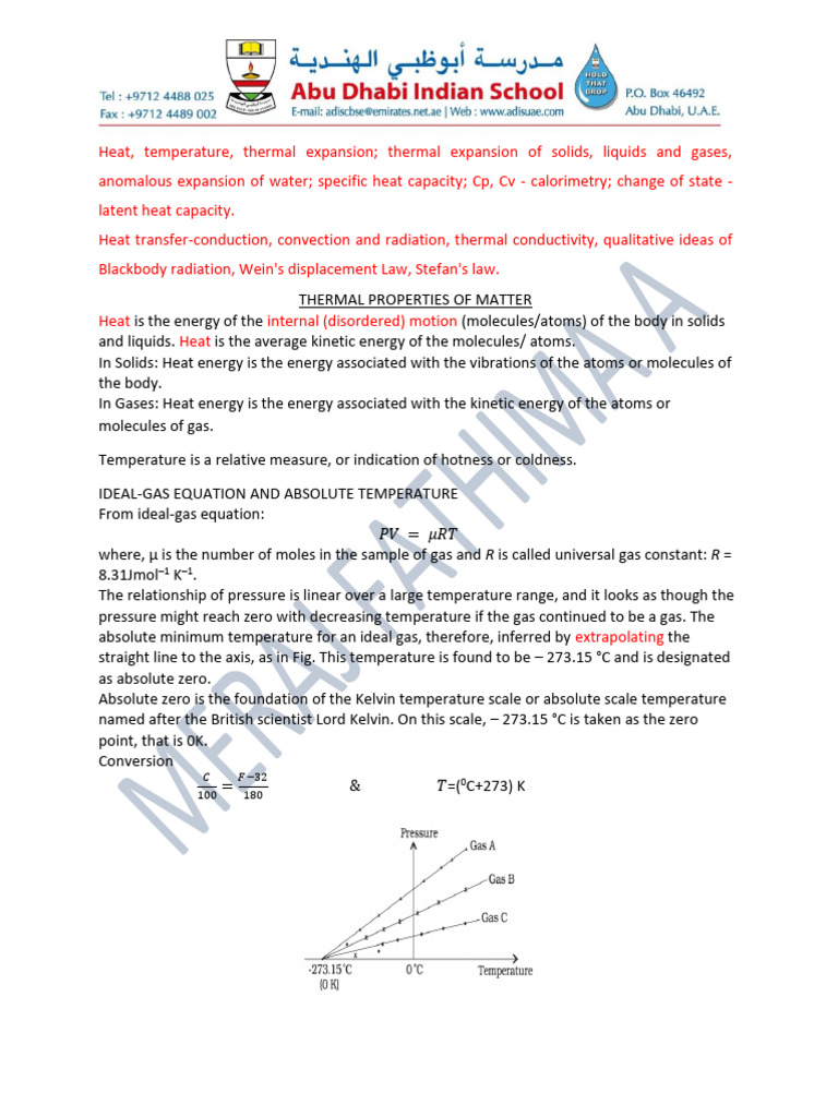 Thermal Properties and Heat Transfer | PDF | Thermal Expansion | Heat