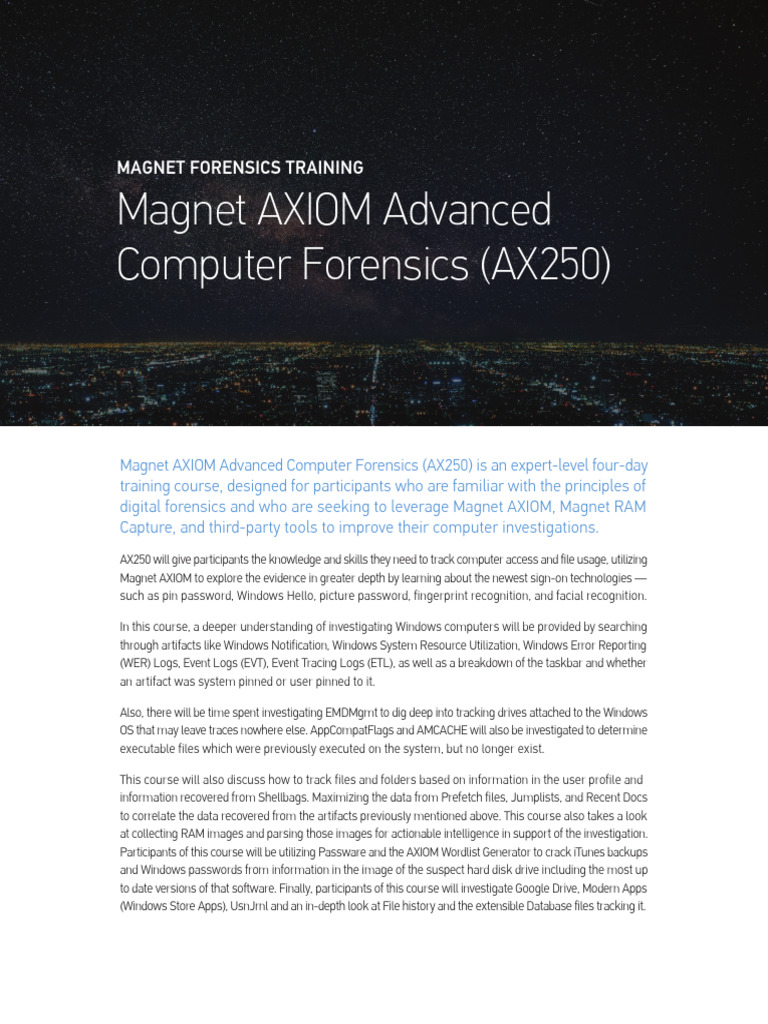 AX250 What Advanced Computer Forensics | PDF | Computer File ...