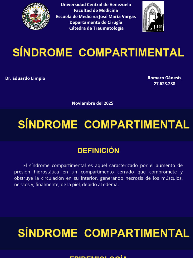 Síndrome Compartimental: Definición y Manejo | PDF | Fisiología ...