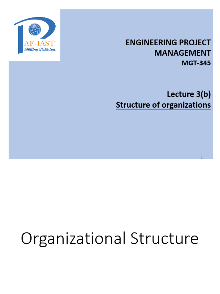Lec3(b) Organizational Strutures | PDF | Organizational Structure ...