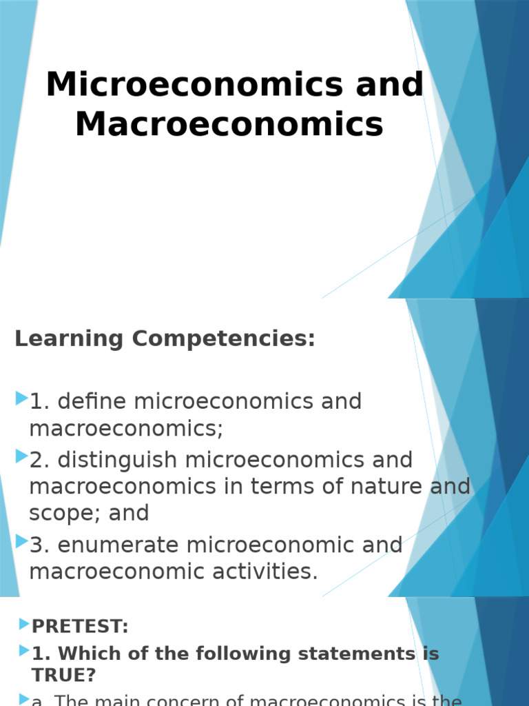 Micro vs Macro: Key Economic Concepts | PDF | Economics | Macroeconomics