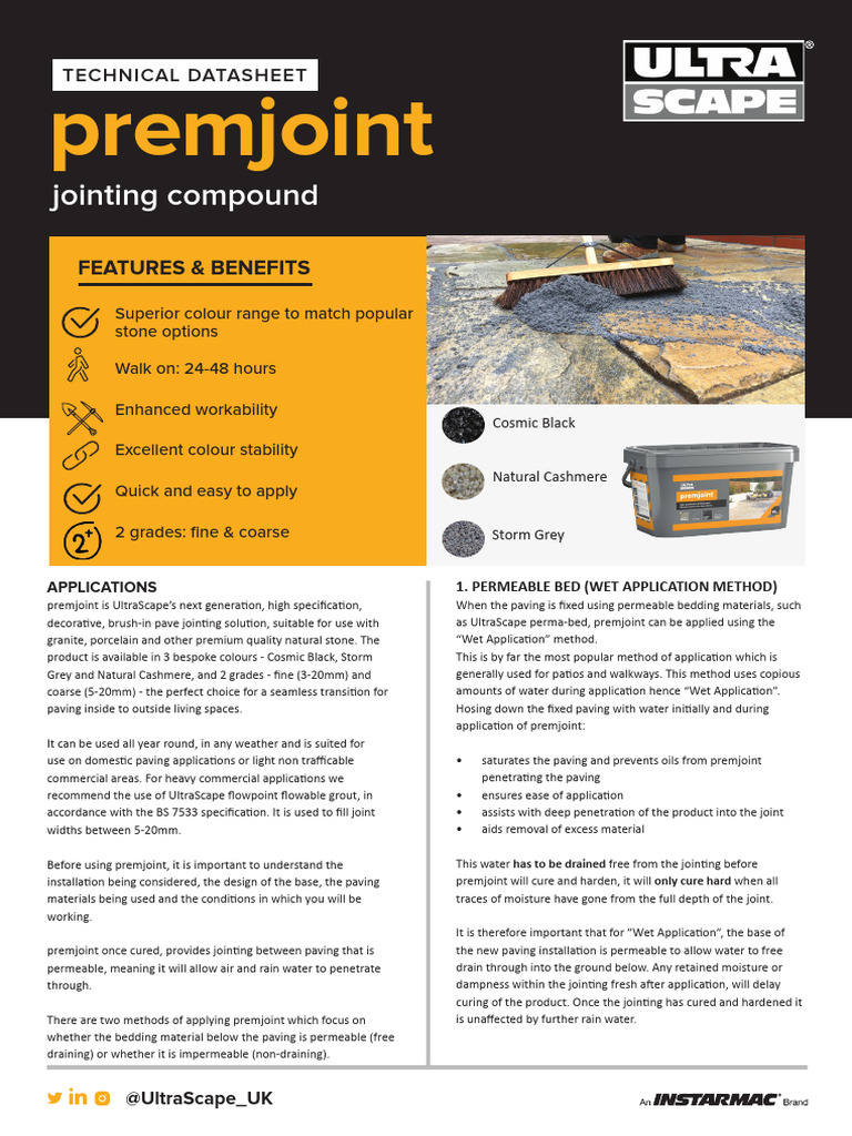 Premjoint: Advanced Paving Jointing Solution | PDF | Cement | Water