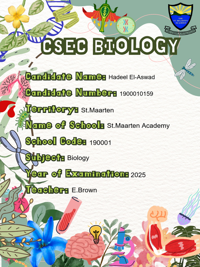 CSEC Biology Exam Details 2025 | PDF