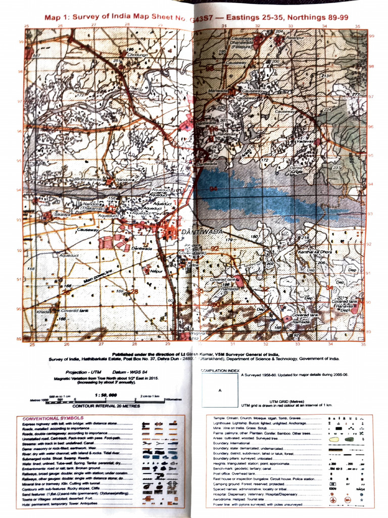 Survey of India Topographic Maps Overview | PDF | Cartography ...