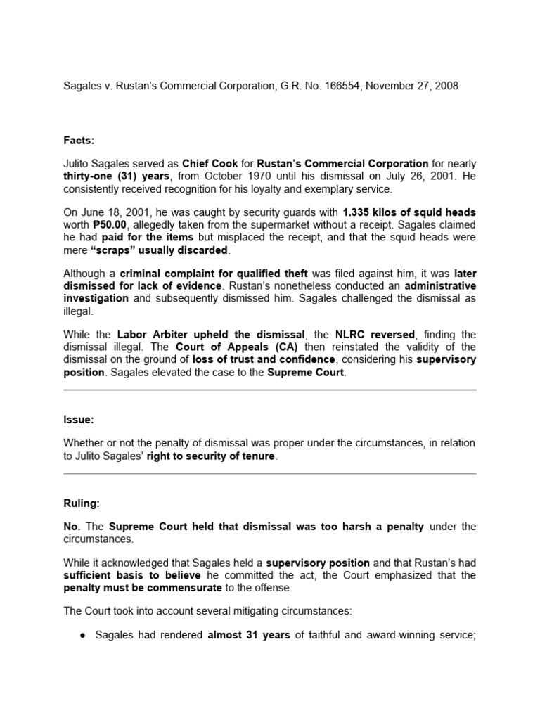 08_Sagales v. Rustan’s Commercial Corporation, G.R. No. 166554, November 27, 2008_639385fe-93f9 ...