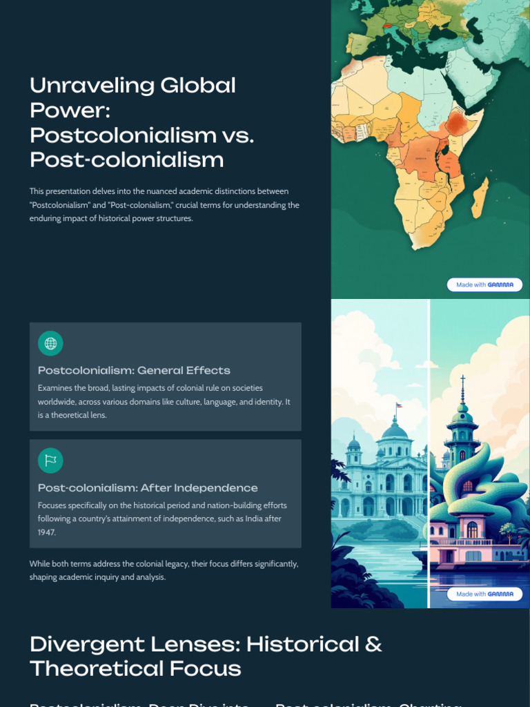 Unraveling Global Power Postcolonialism vs Post Colonialism | PDF ...