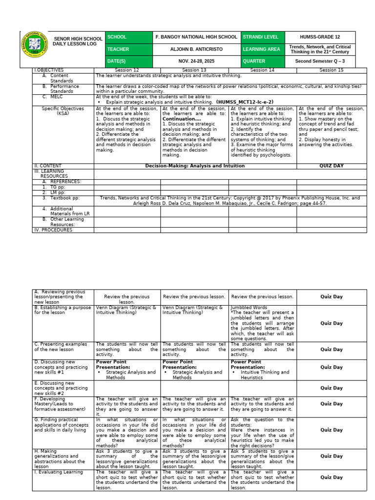 dll-week 4- trends | PDF | Behavior Modification | Human Communication