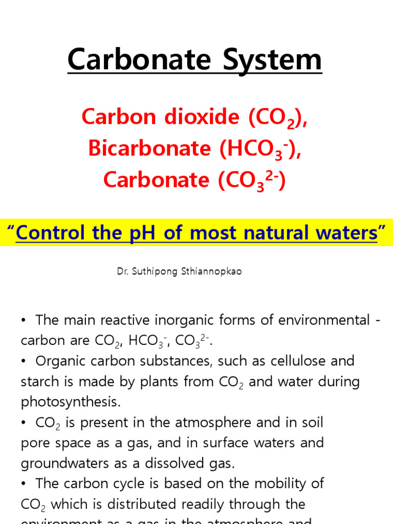Carbonate-System-S2022 | PDF | Carbon Dioxide | Bicarbonate