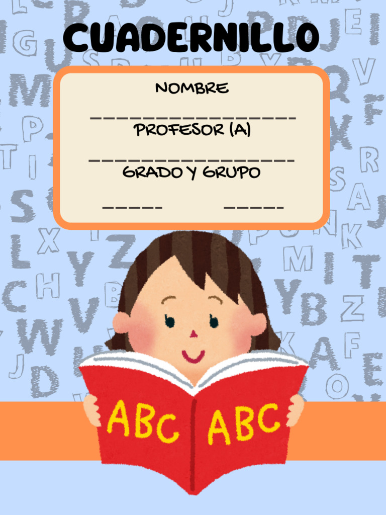 Portada cuaderno Carátula de lectura y libro para la materia o asignatura de español Lenguajes ...