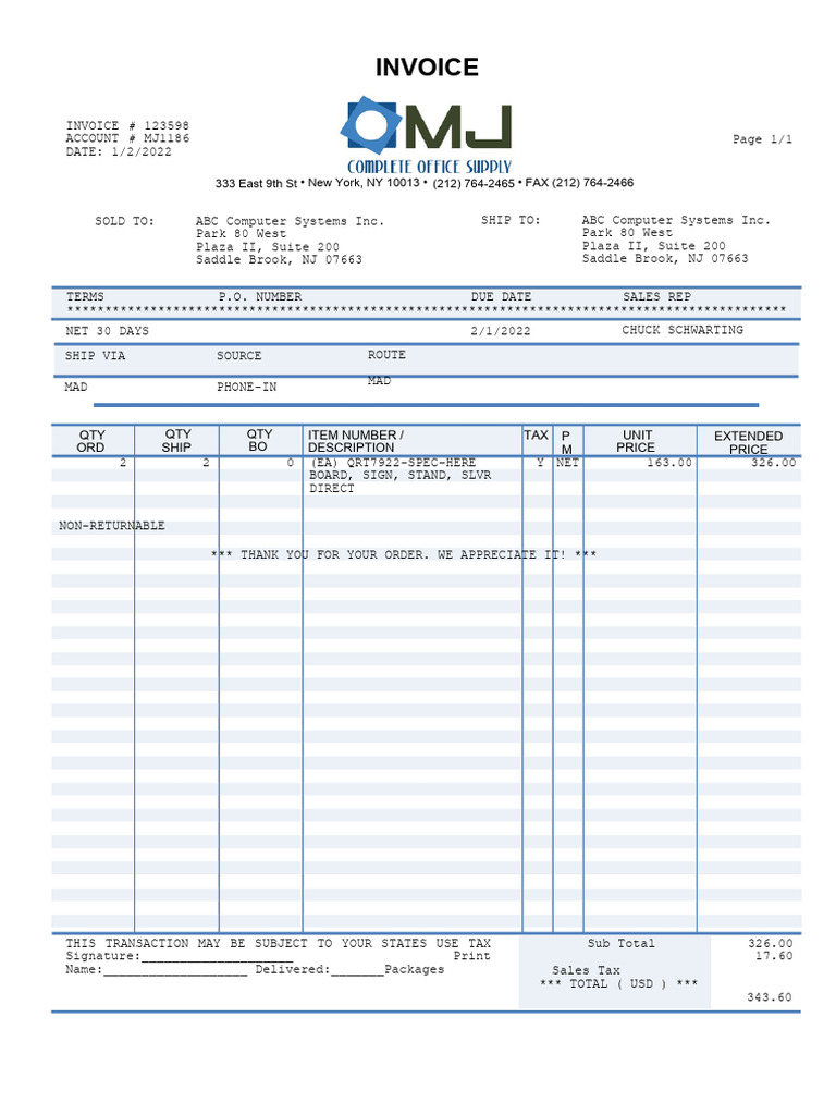 Invoice Po | PDF