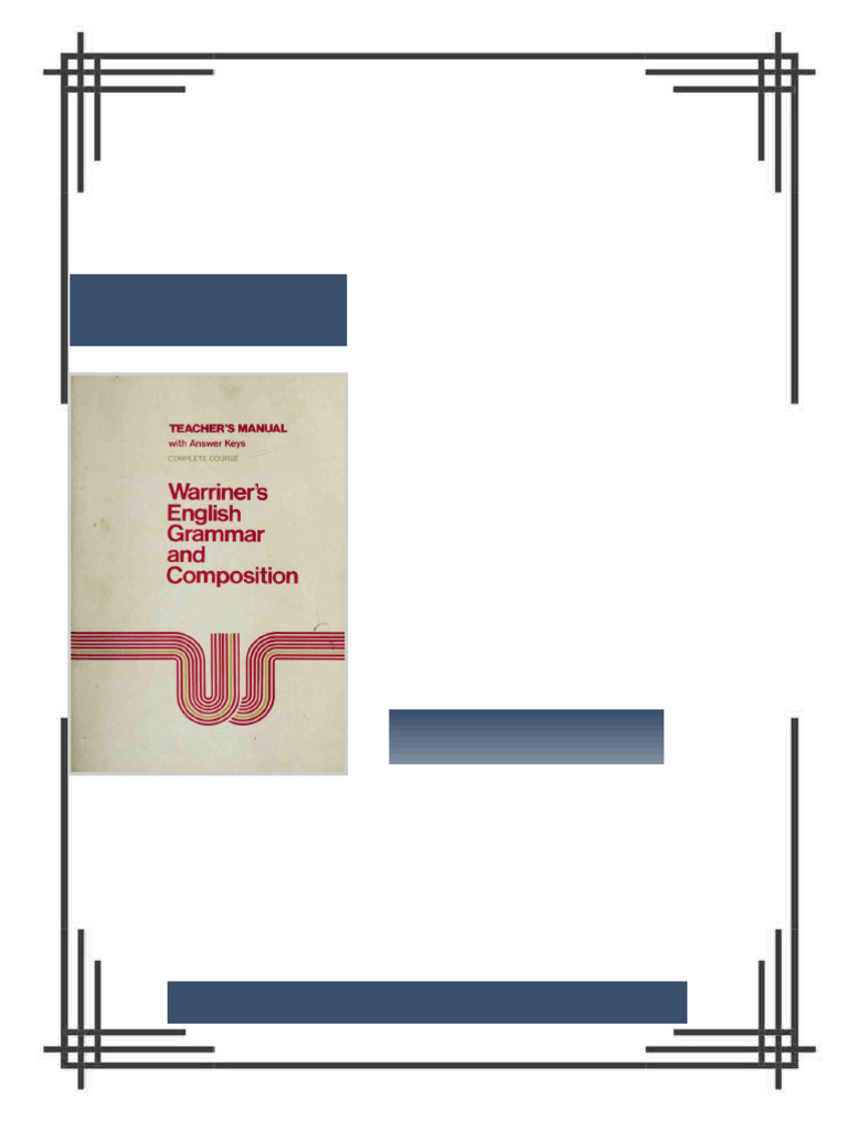 Warriners English Grammar and Composition Complete Course 1st Edition ...