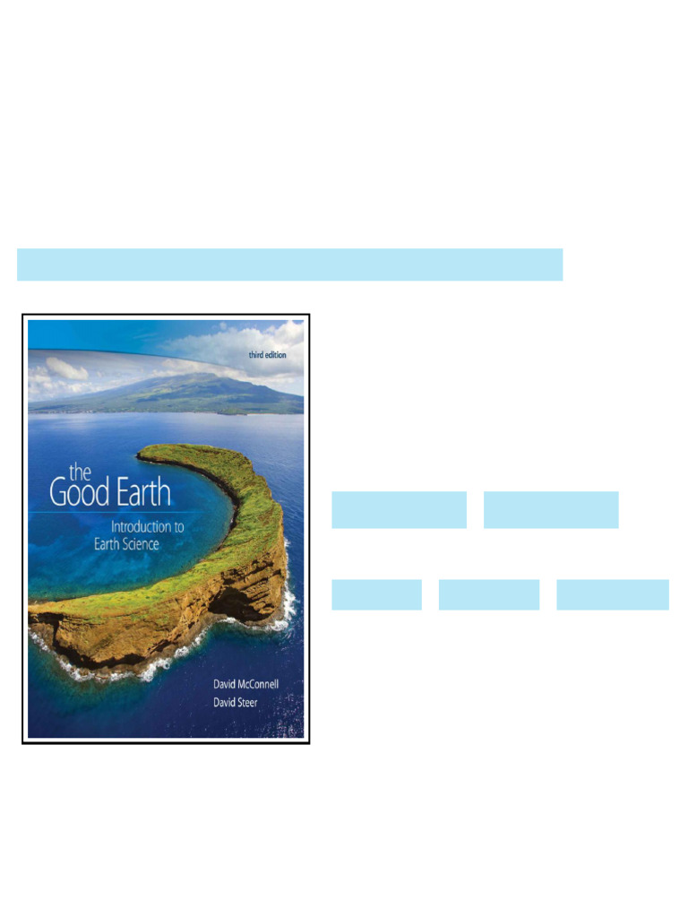Good Earth Introduction to Earth Science 3rd Edition The all chapters ...