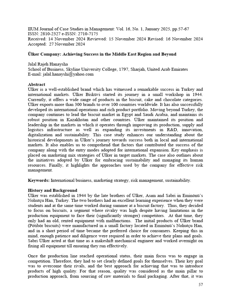 Case Study Published on 6 January 2025 | PDF | Marketing | Risk