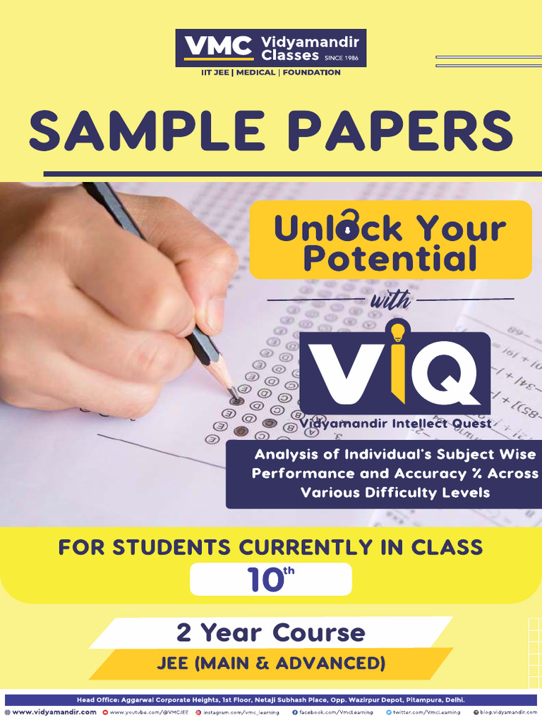 Class 10 Sample Paper | PDF