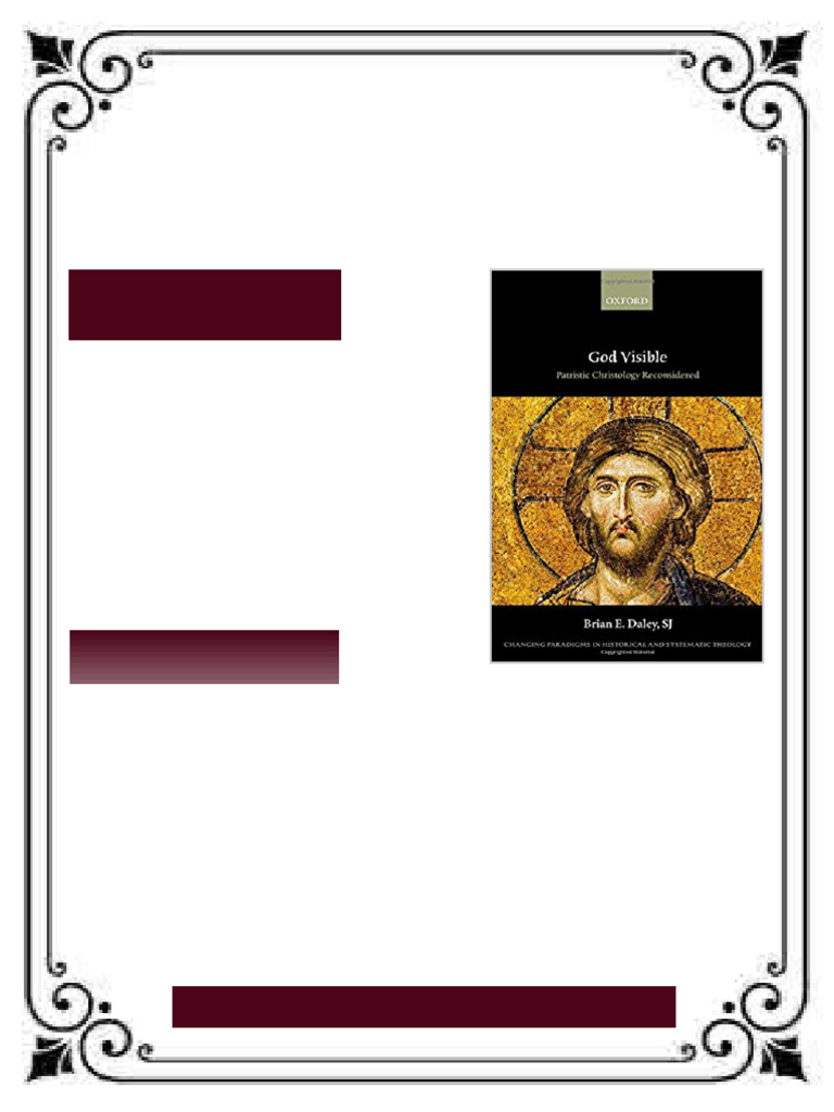 God visible : patristic Christology reconsidered. Daley ebook digital ...