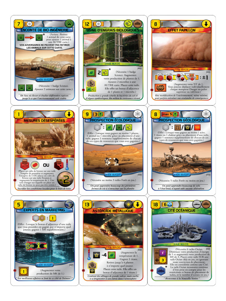 Arès FR - Cartes Projet (6,35x8,9cm) | PDF