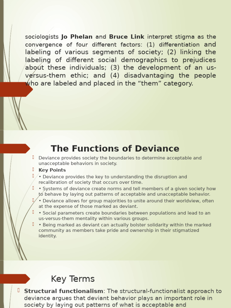 Understanding Stigma and Social Control | PDF | Deviance (Sociology ...