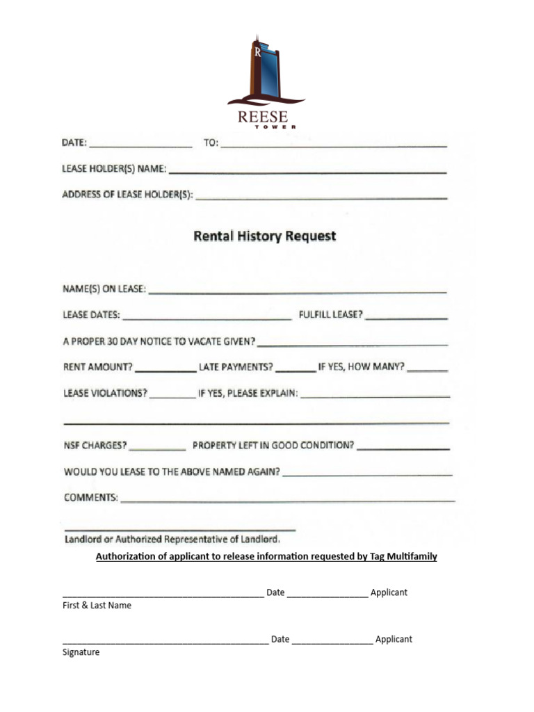 Authorization for Information Release | PDF