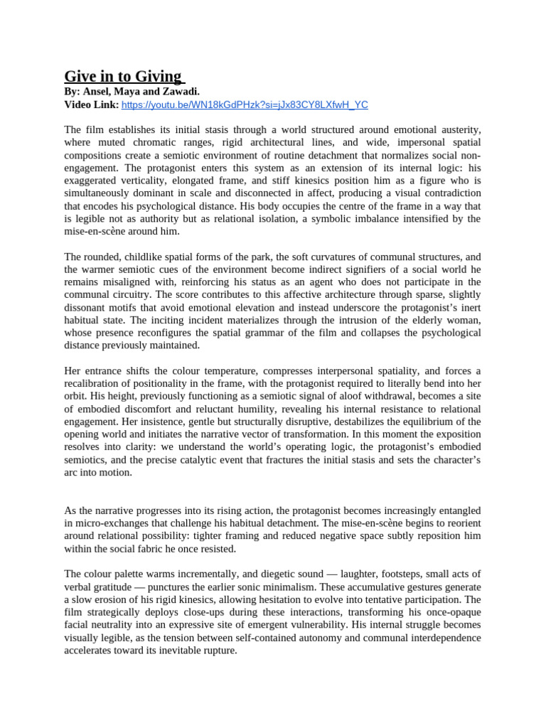 Collaborative Critical Essay (1) | PDF | Narrative