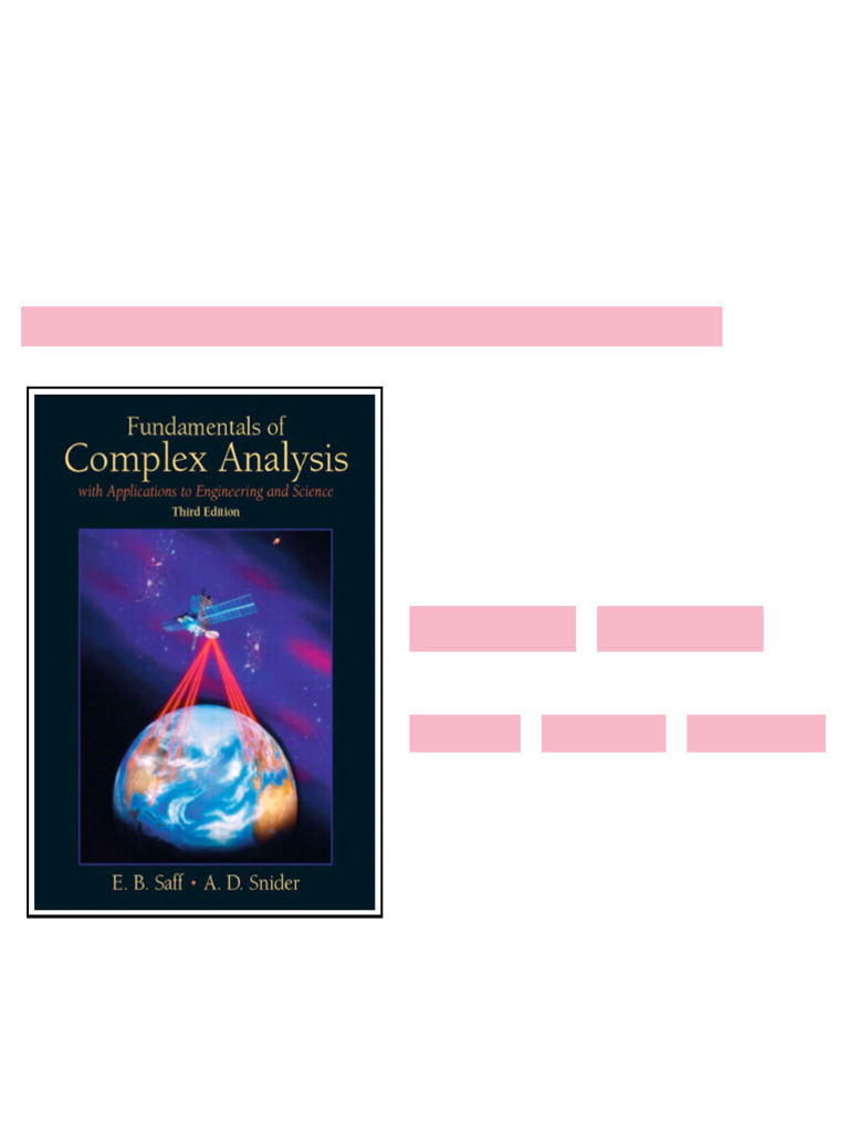Fundamentals of Complex Analysis with Applications to Engineering and Science 3th full chapters ...