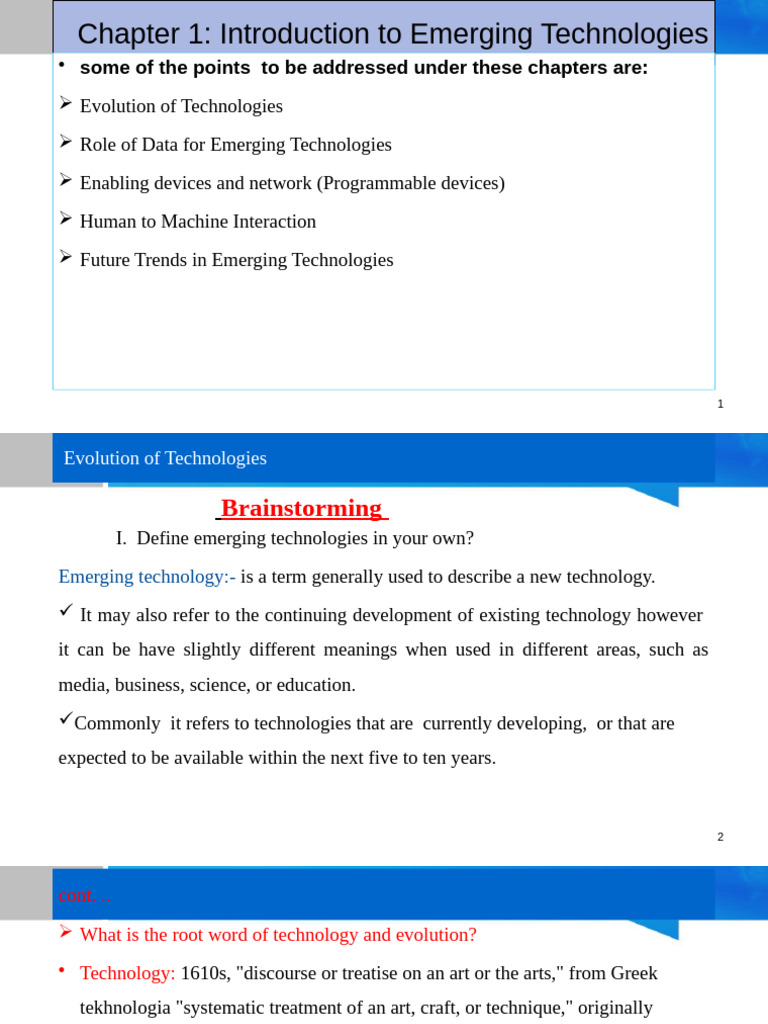 Emerging Technologies 1 | PDF | Industrial Revolution | Human–Computer Interaction