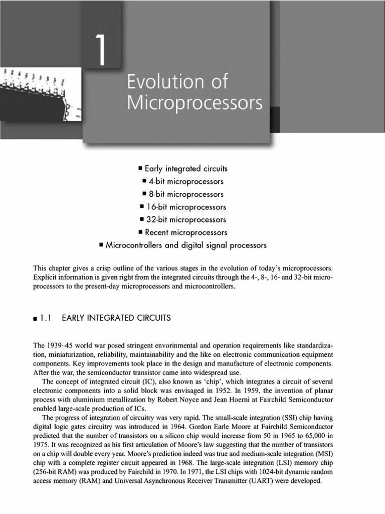 Evolution of Microprocessors | PDF