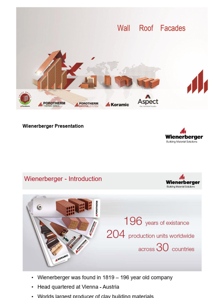 Porotherm Bricks Presentation | PDF | Brick | Building Materials