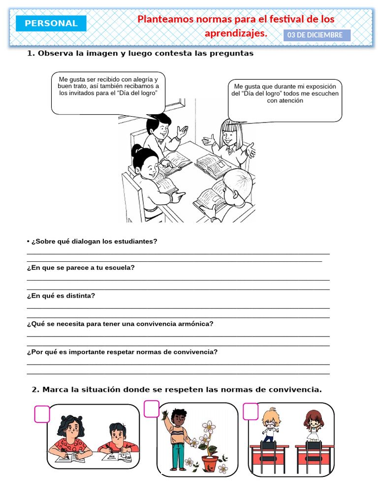 FICHA DE PERSONAL 03 DE DICIEMBRE | PDF