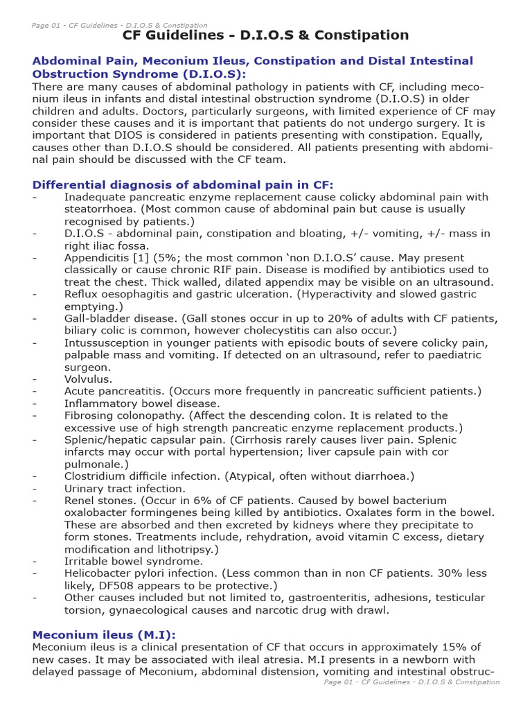 Bowel Dios and Constipation PDF | PDF | Constipation | Diseases And ...