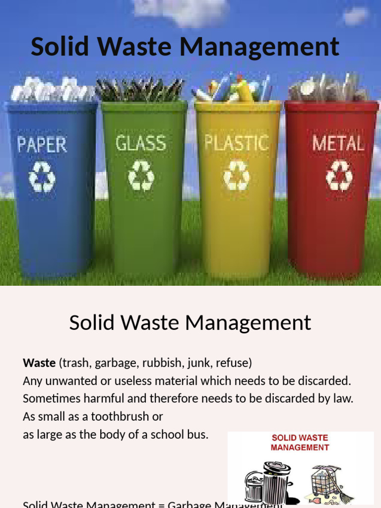 Unit 3 Solid Waste Management- Environmental Pollution | PDF | Waste ...