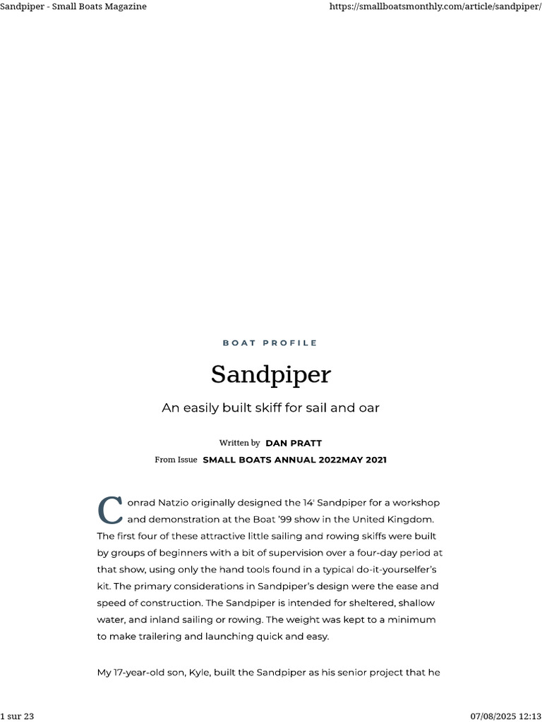 Building the Sandpiper Skiff Guide | PDF