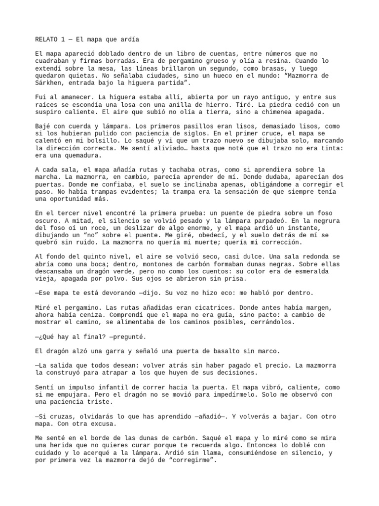 RELATO 1 — El mapa que ardía | PDF