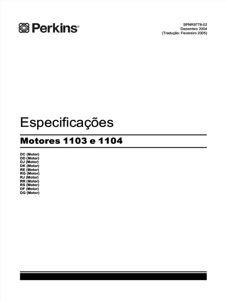 Manual montagem motor Perkins 3 4 Cil | PDF | Motores | Turbocompressor