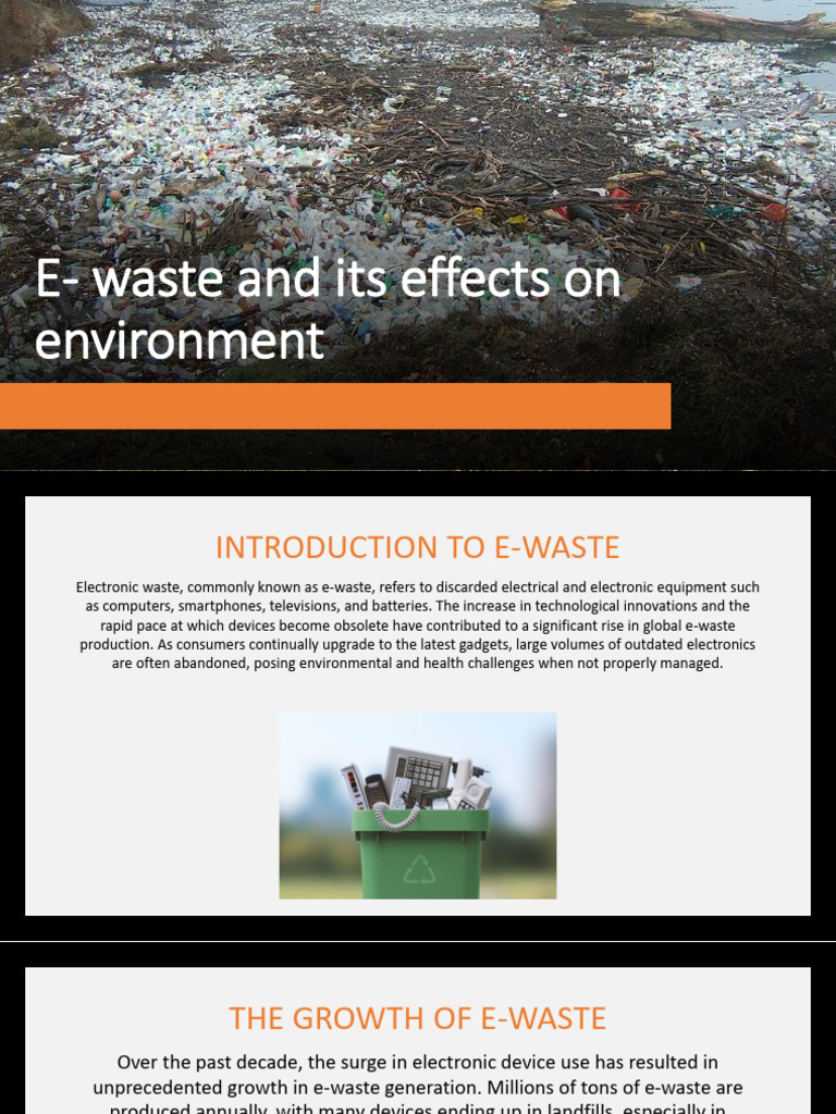 E- waste and its effects on environment | PDF | Electronic Waste ...