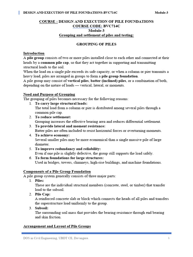 Pile Group Foundations Design Guide | PDF | Foundation (Engineering ...
