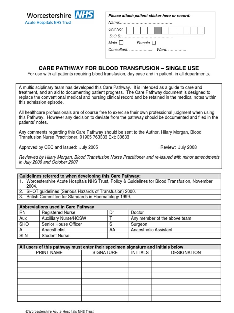 Transfusion Samples Documentation