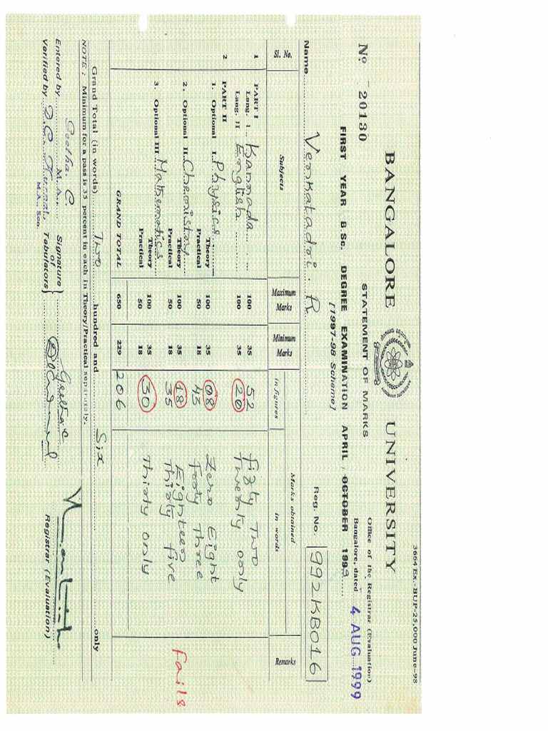 BSC Marks Scan Pages 3 | PDF