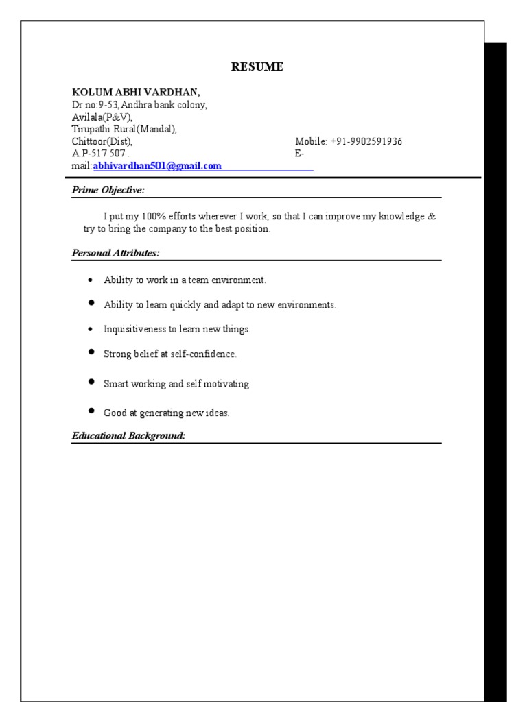 Abhi Resume | PDF