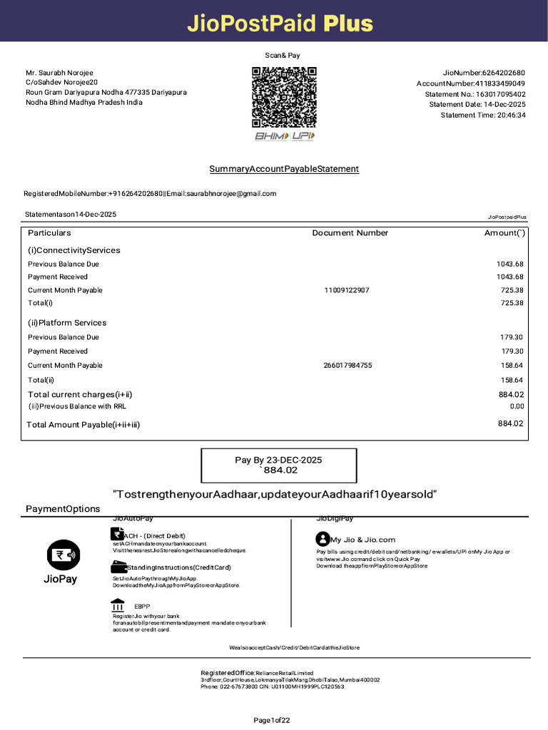 ebill | PDF | Credit Card | Payments