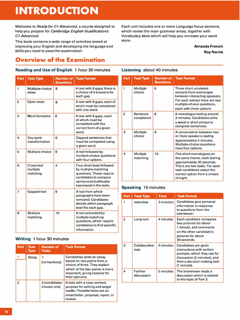 Structure Exam C1 Advanced 4ed SB | PDF | Vocational Education ...