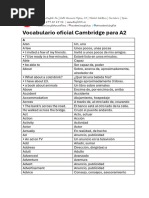 Prueba de Vocabulario 6A - Español | PDF