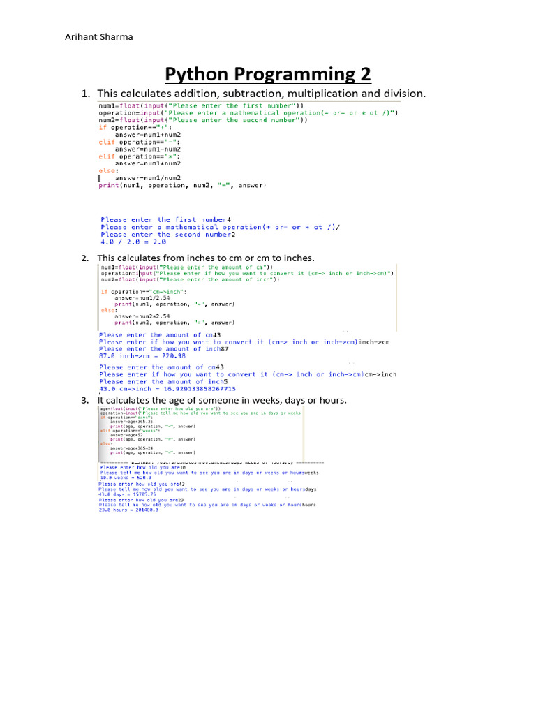 Python Programming 2 | PDF