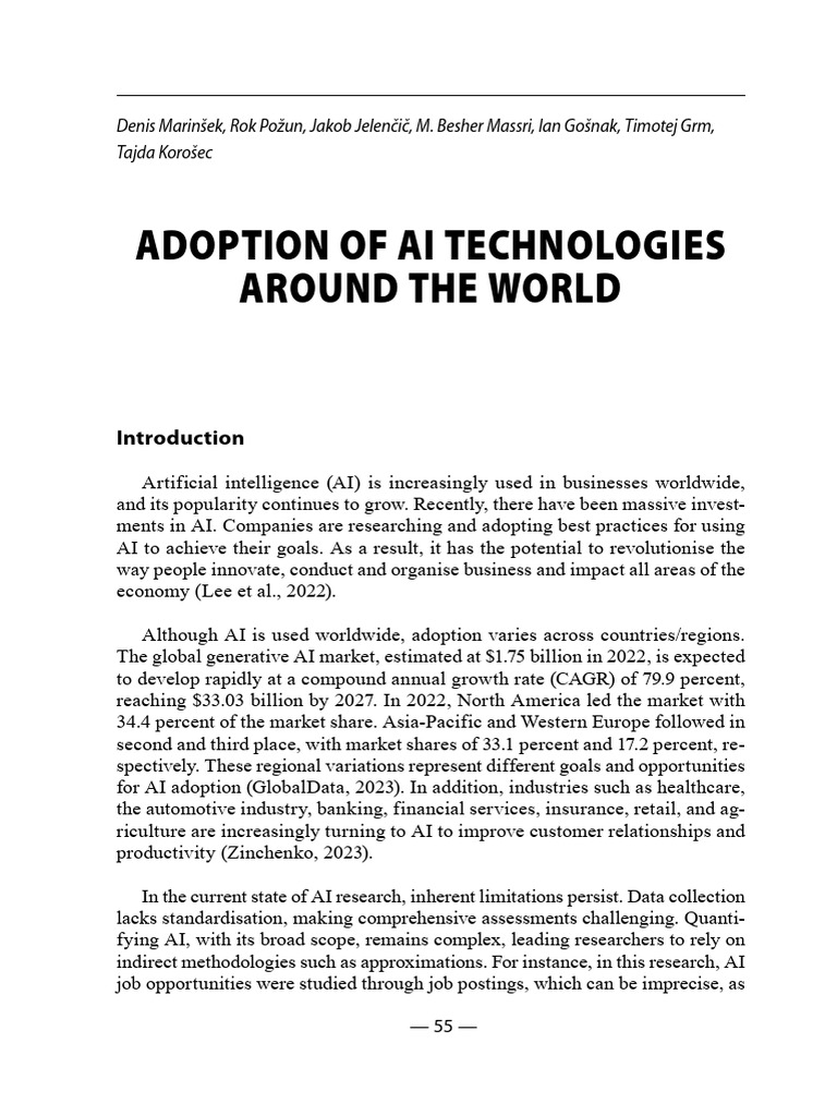 Global AI Technology Adoption Trends | PDF | Artificial Intelligence ...