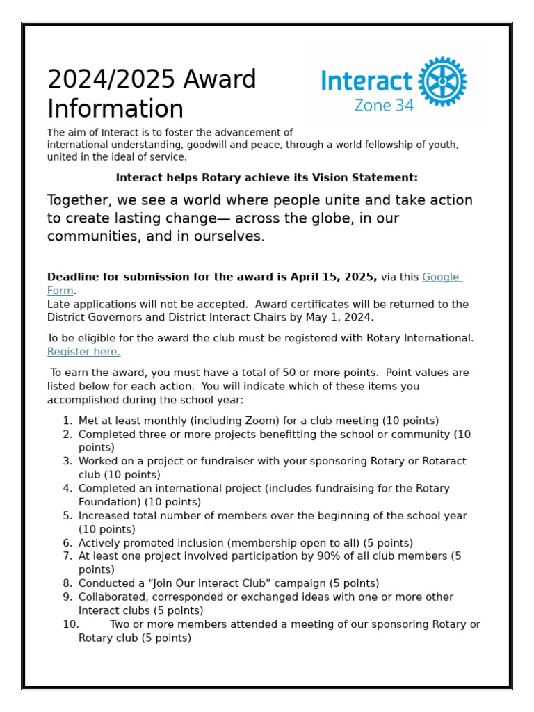 Interact Award Flyer 2024-2025 | PDF