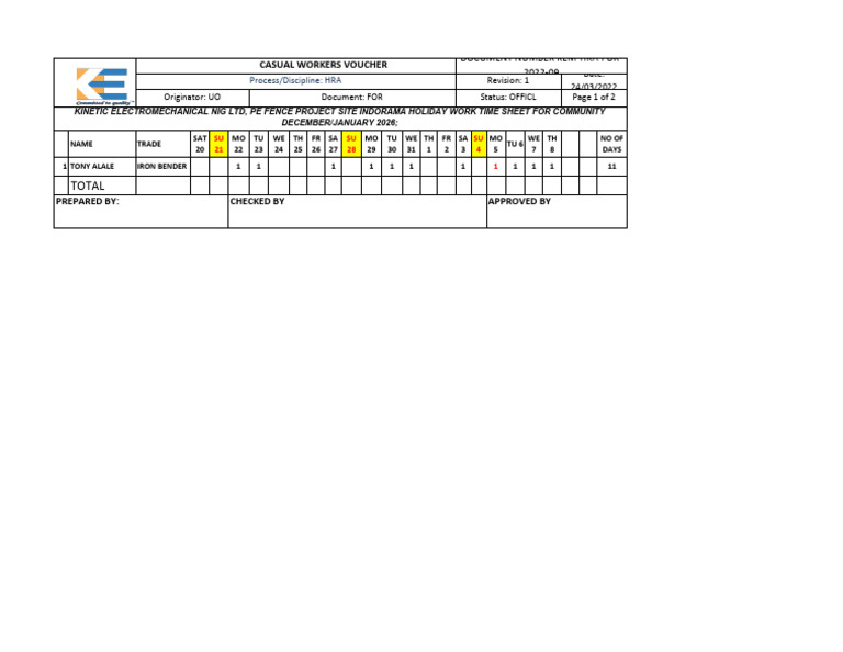 Holiday Work for Community | PDF