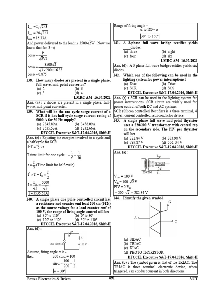 Power Electronics and Control Systems Guide | PDF | Rectifier ...