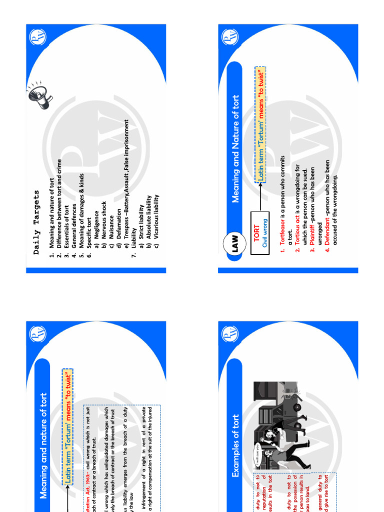 Torts Complete Notes | PDF
