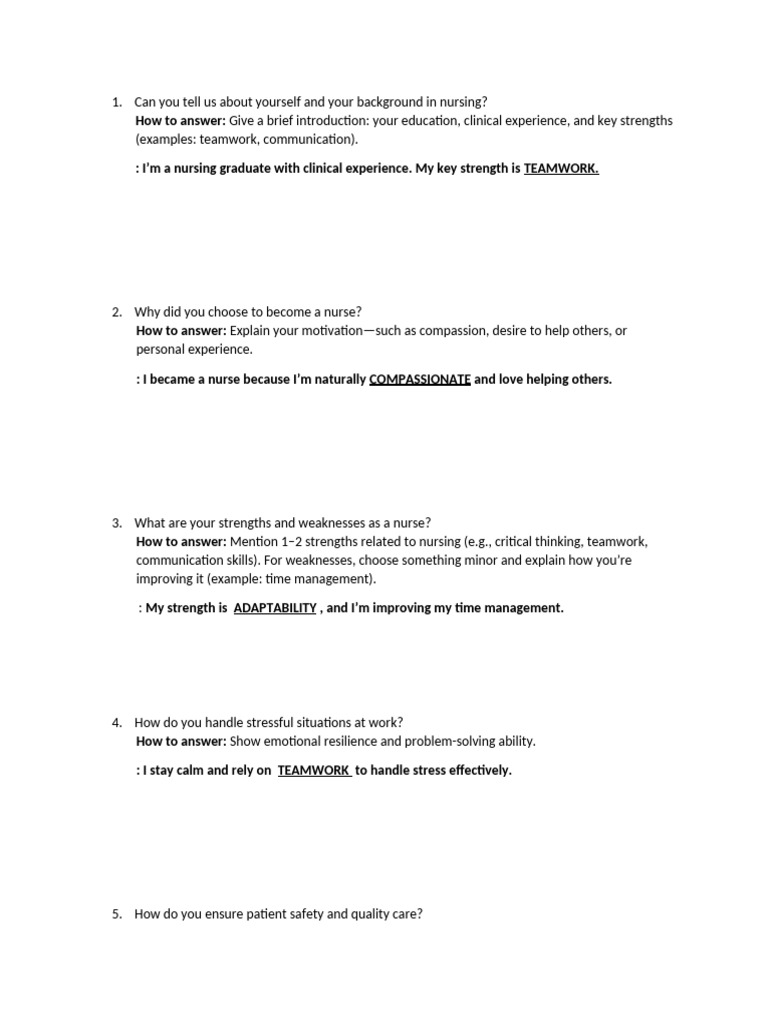Format Jawaban Reading Practice (1) 2 | PDF | Nursing | Skill