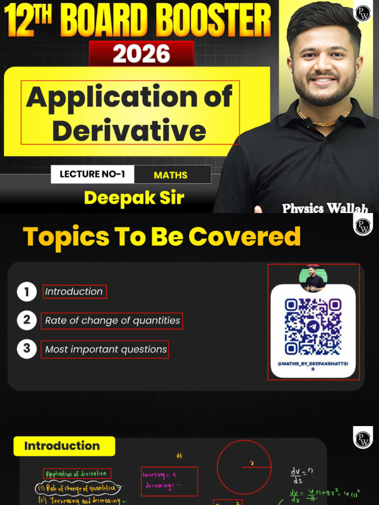 Application of Derivatives 01 | PDF