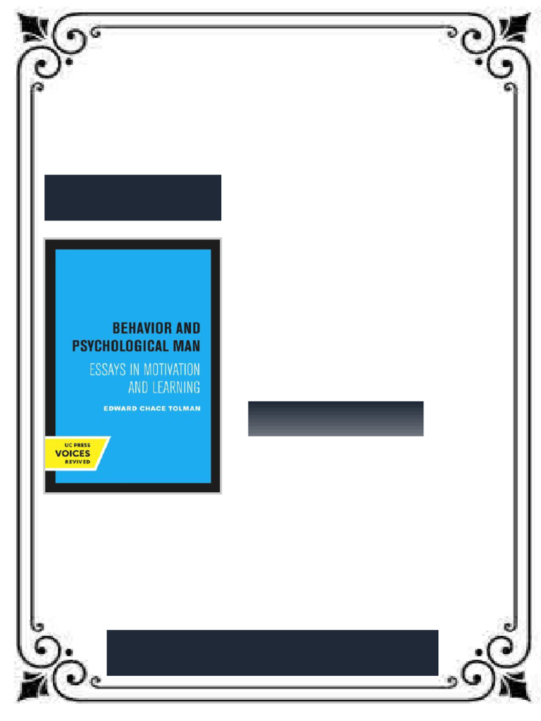 Behavior and Psychological Man Edward Chace Tolman eBook clear pdf ...